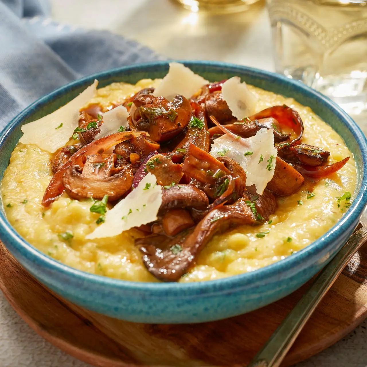 how to cook polenta with onions