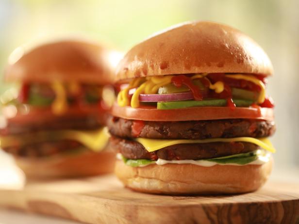 Loaded Double Red Bean Burgers Recipe | Food Network