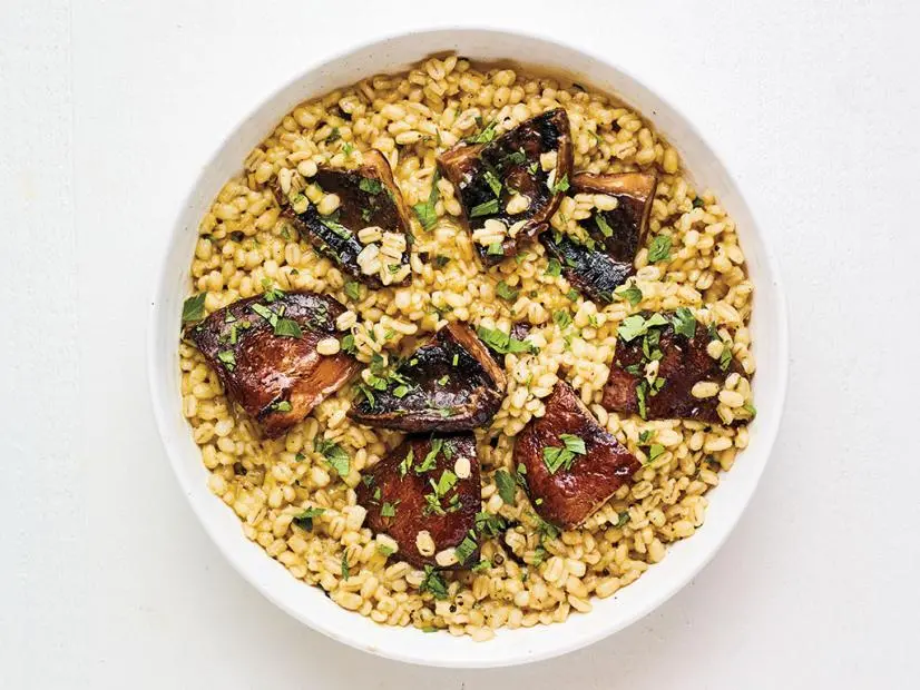 Barley with Roasted Portobello Mushrooms Recipe | Food Network Kitchen ...