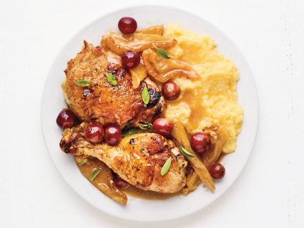 Skillet Chicken with Grapes and Dried Pears Recipe | Food Network ...