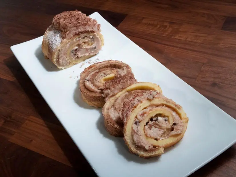 Marbled Swiss Roll Cake with Amarena Cherry Mascarpone Buttercream ...