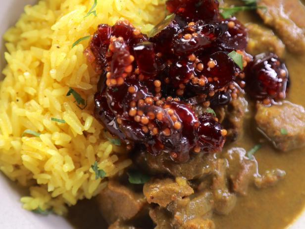 Banana Lamb Curry and Lemon Turmeric Rice Recipe | Food Network