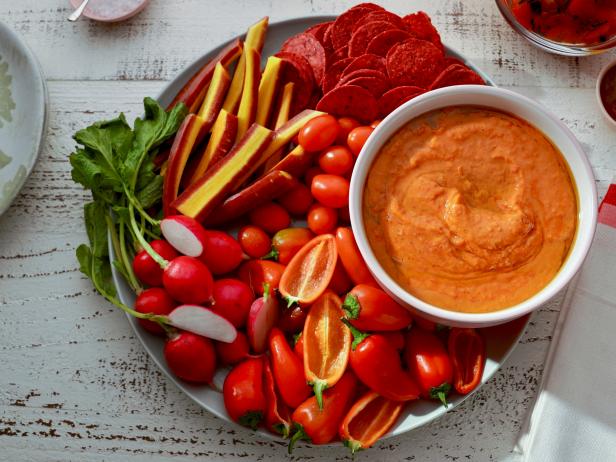 Roasted Red Pepper White Bean Dip Recipe | Molly Yeh | Food Network