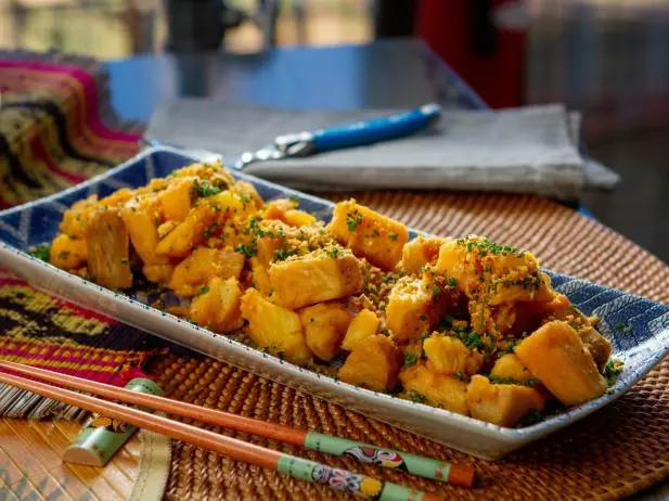 Baked 'Ulu with Shrimp Head Butter Recipe | Food Network