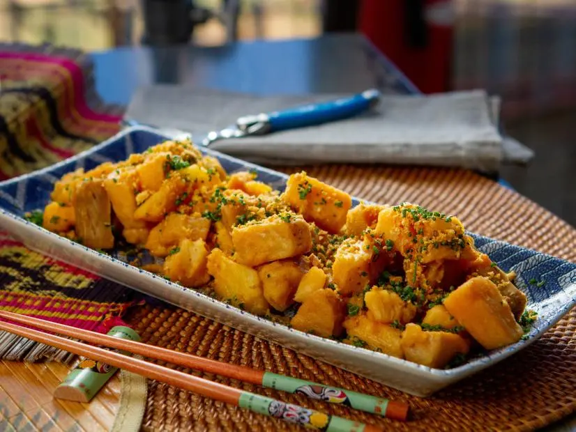 Baked 'Ulu with Shrimp Head Butter Recipe | Food Network