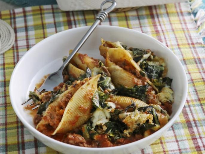 Collard Green Stuffed Shells Recipe | Kardea Brown | Food Network