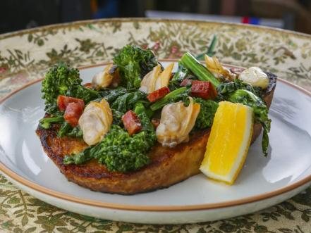 Chorizo Clam Toast Recipe | Food Network
