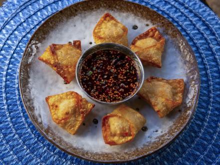 Crab and Bacon Rangoon Recipe | Aaron May | Food Network