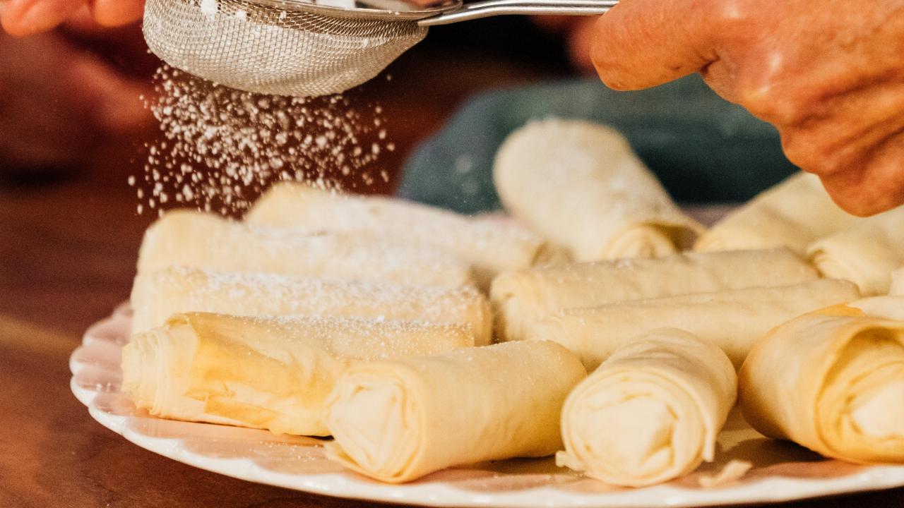 Sweet Cream Filo Fingers Recipe | Food Network