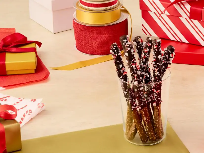 Chocolate-Peppermint Dipped Pretzels Recipe | Food Network Kitchen ...
