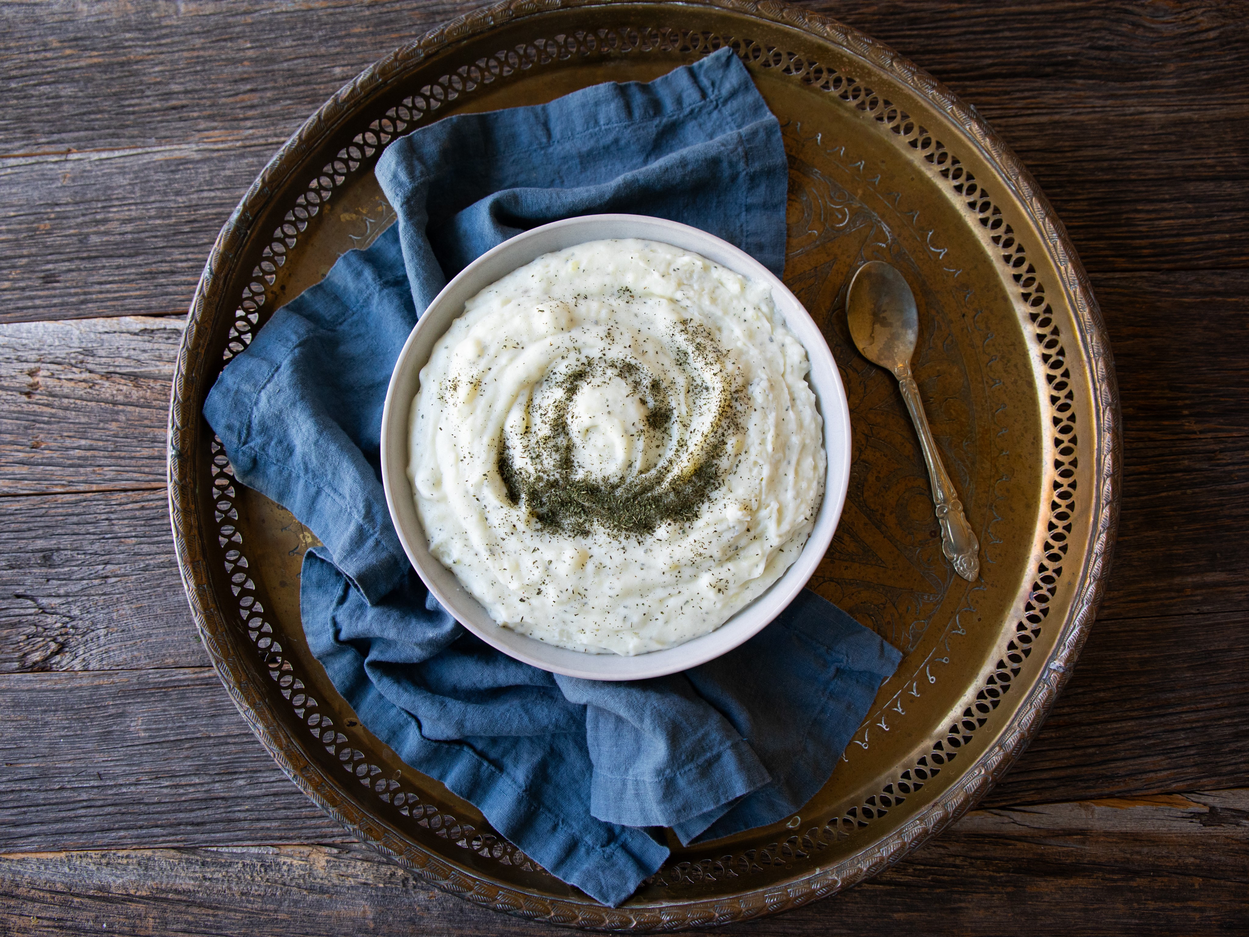 Mashed Potatoes with Labneh and Dried Mint Recipe - Chef's Resource Recipes