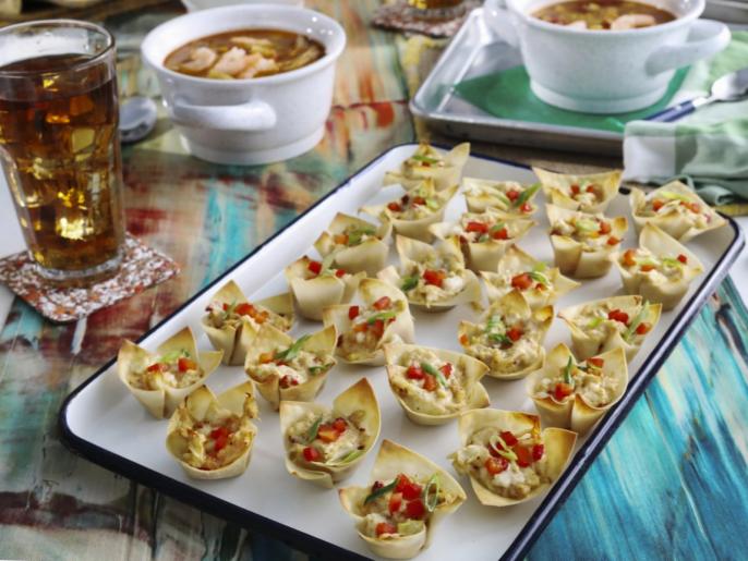 Crab Rangoon Wonton Cups Recipe | Kardea Brown | Food Network