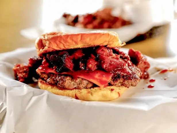 Boss Burger with Rib Candy and Spicy Carolina Sauce Recipe - Chef's ...
