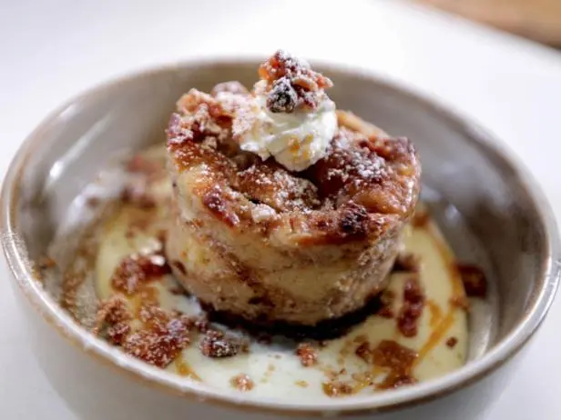 Warm Doughnut Bread Pudding with Crispy Bacon Recipe - Chef's Resource ...