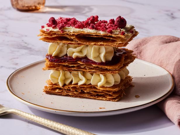 Shortcut Lemon-Raspberry Mille-Feuille Recipe | Food Network Kitchen ...