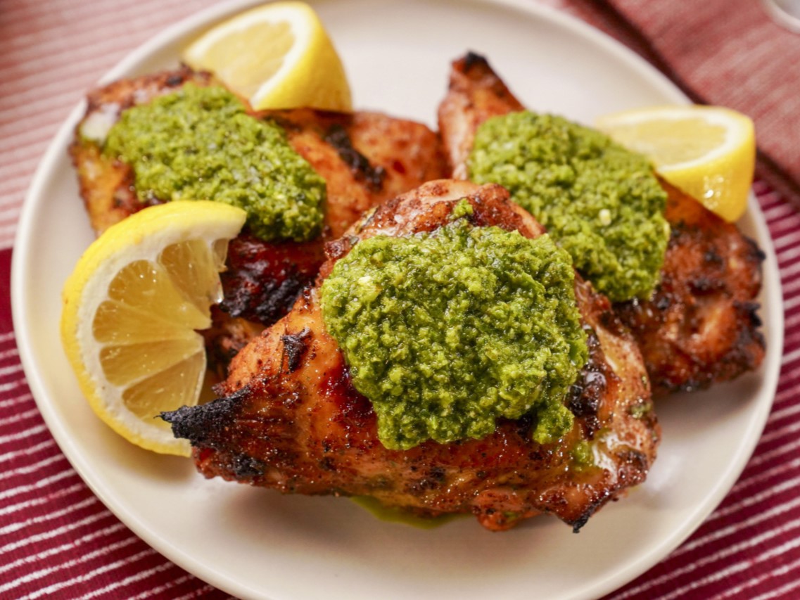 Roasted Sumac Chicken with Zhug Recipe - Chef's Resource Recipes