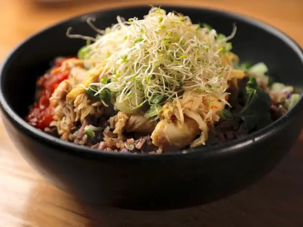 Blue Owl Fried Rice with Shredded Chicken Recipe | Food Network