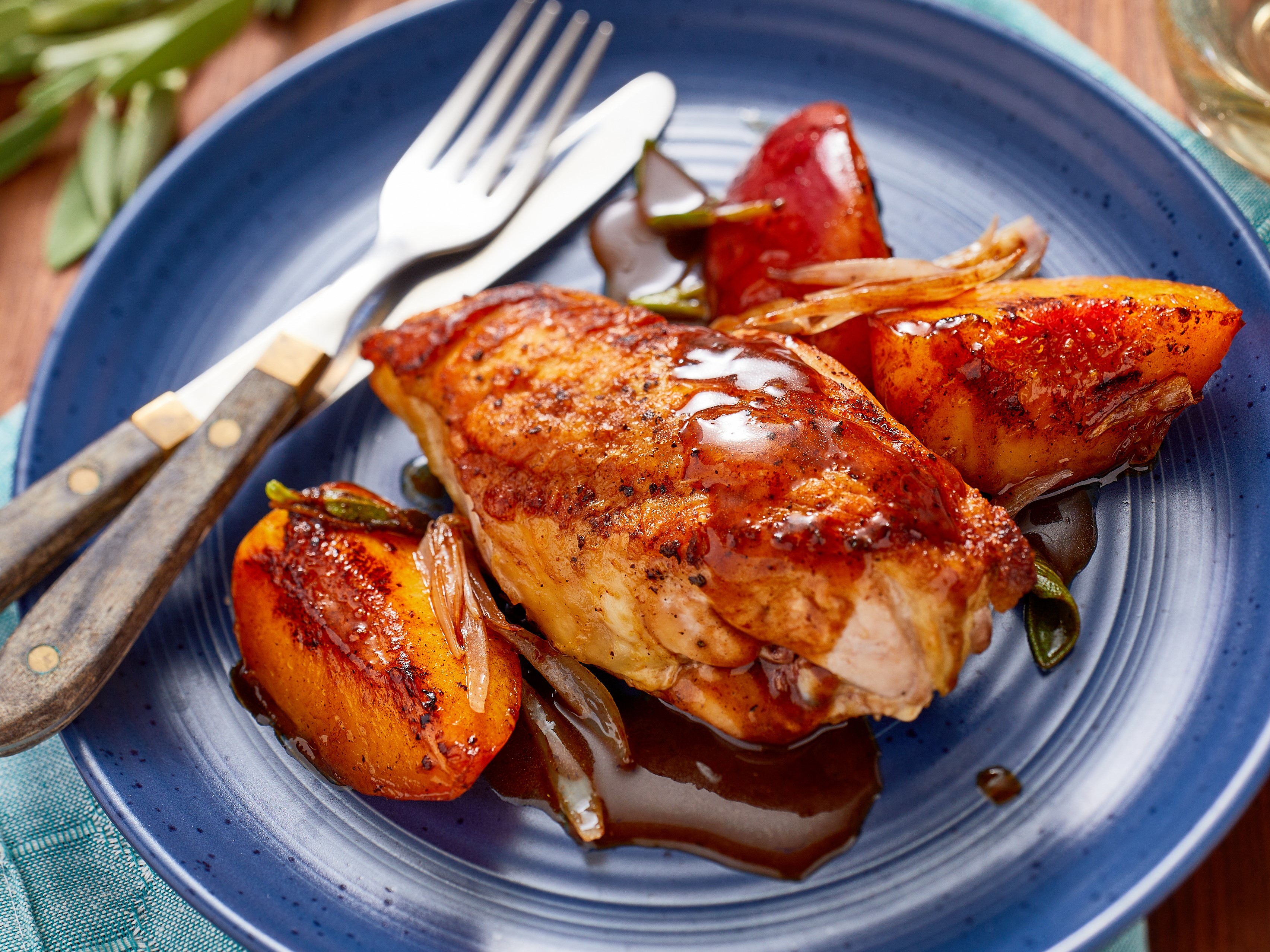 Bourbon Peach Chicken Recipe - Chef's Resource Recipes