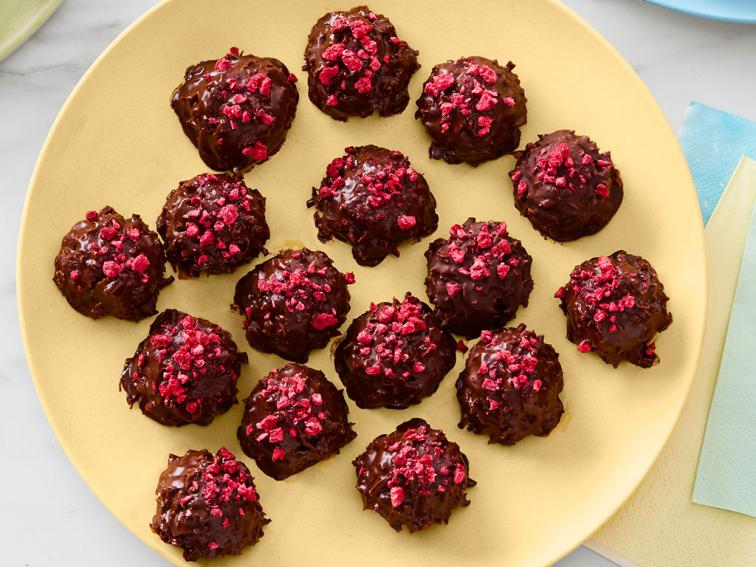 Dark Chocolate–Raspberry Macaroons Recipe | Food Network Kitchen | Food Network