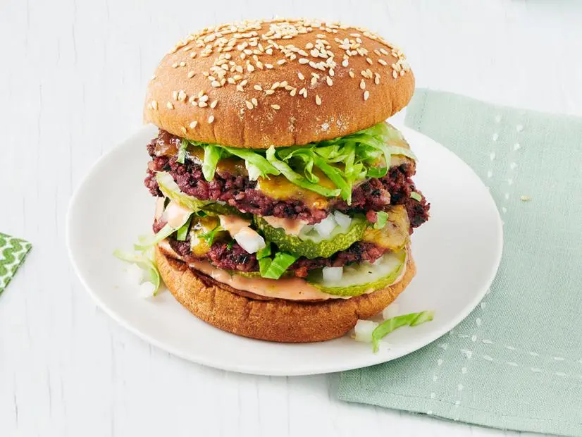 Double-Patty Veggie Burgers Recipe | Kardea Brown | Food Network