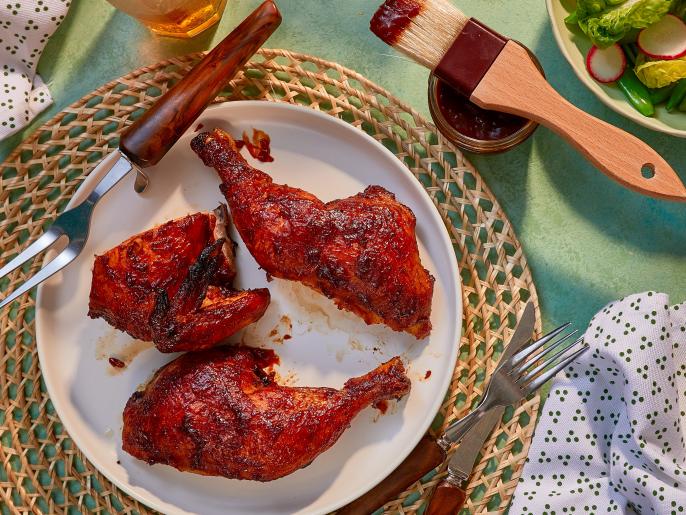 Barbecued Chicken with Tangy BBQ Sauce Recipe | Food Network
