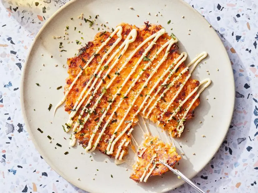 Cheesy Corn Kimchi Jeon Recipe | Food Network Kitchen | Food Network