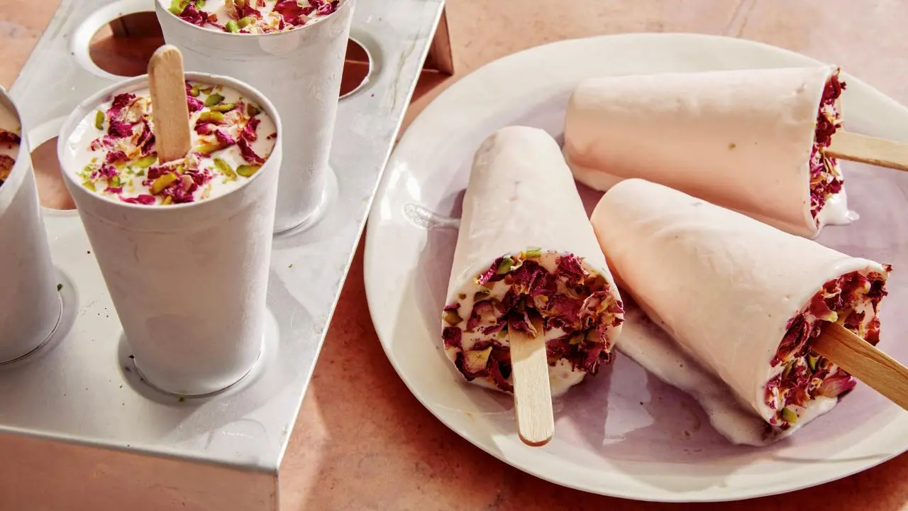 Rose and Pistachio Kulfi Recipe | Food Network Kitchen | Food Network