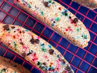 Rainbow Sprinkle Chocolate Chip Mandel Bread Recipe | Food Network