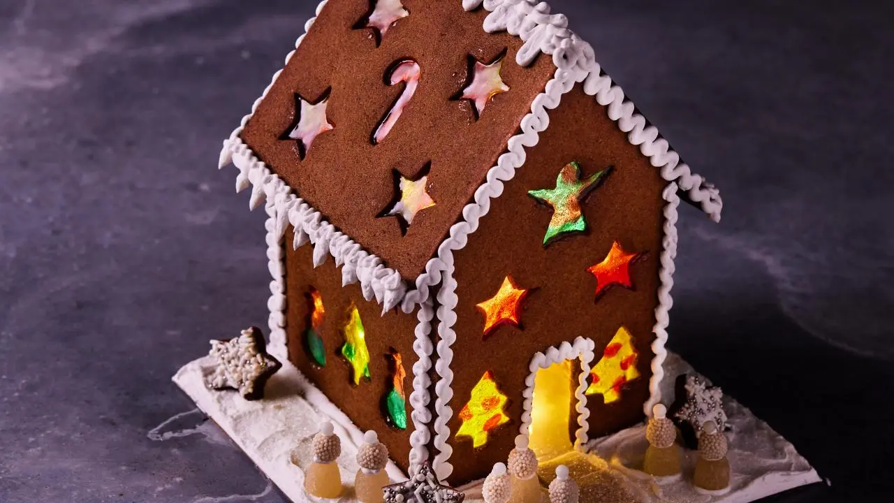 Light-Up Gingerbread House Recipe | Food Network Kitchen | Food Network