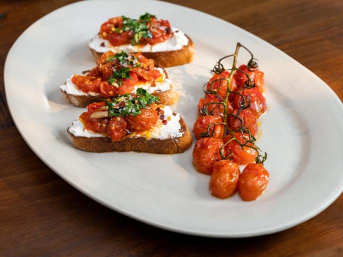 Grape Tomato Bruschetta Recipe | Food Network