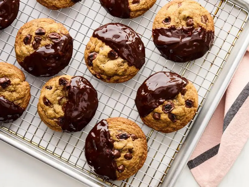 Glazed Mocha Chocolate Chip Cookies Recipe | Food Network Kitchen ...