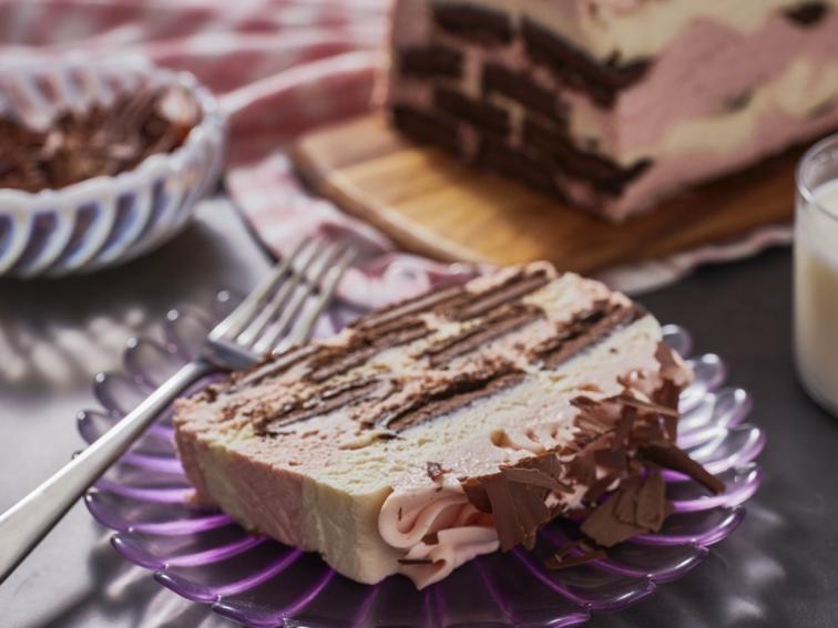 Neapolitan Ice Box Cake Recipe | Food Network
