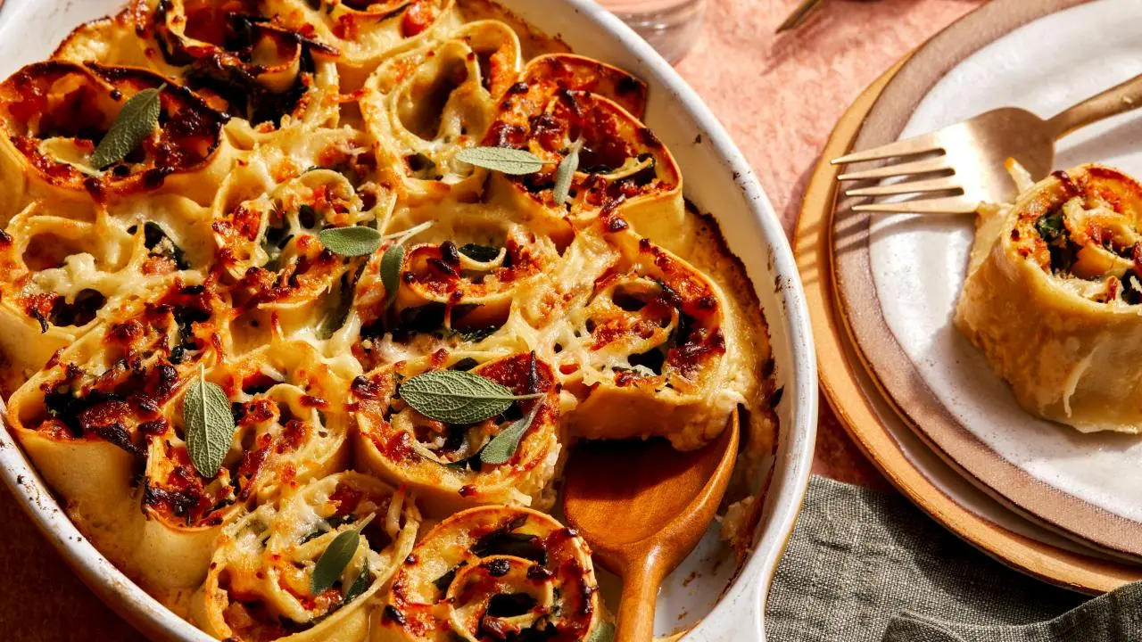 Butternut Squash Lasagna Pinwheels Recipe | Food Network Kitchen | Food ...