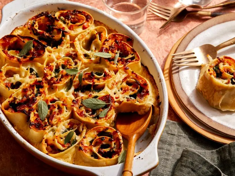 Butternut Squash Lasagna Pinwheels Recipe | Food Network Kitchen | Food ...
