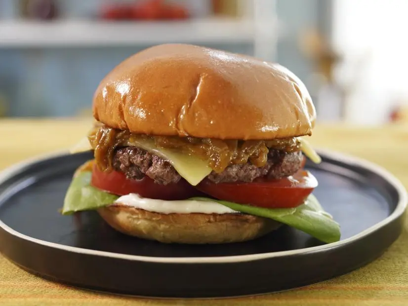 Senegalese Burger with Yassa Onion Jam Recipe | Food Network