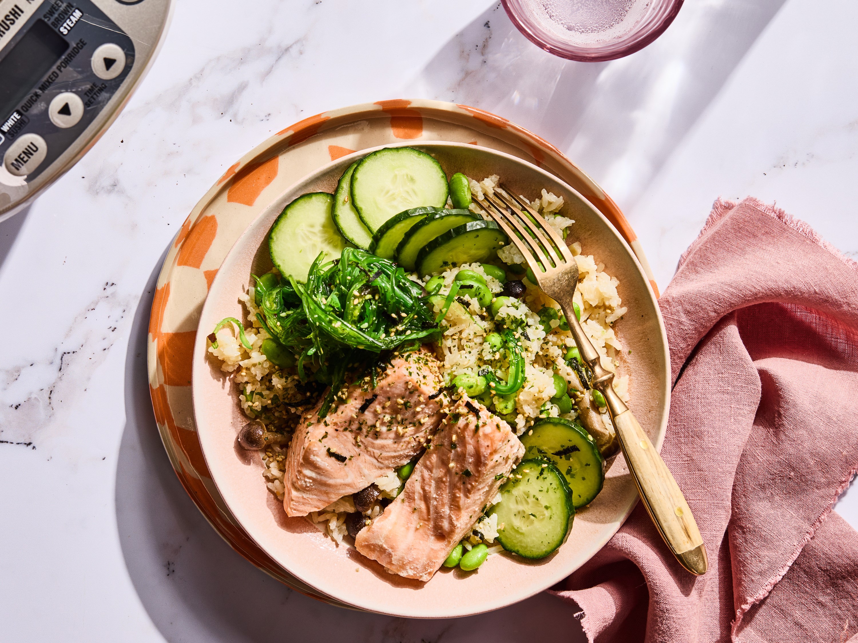 Rice Cooker Salmon and Rice Bowls Recipe - Chef's Resource Recipes
