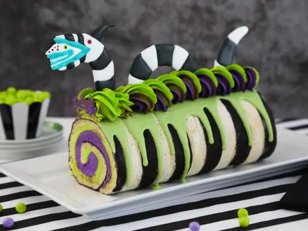 Beetlejuice Sandworm Cake Roll Recipe - Chef's Resource Recipes
