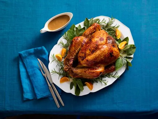 Tea-Brined Turkey with Red Pepper Jelly Glaze Recipe | Food Network ...