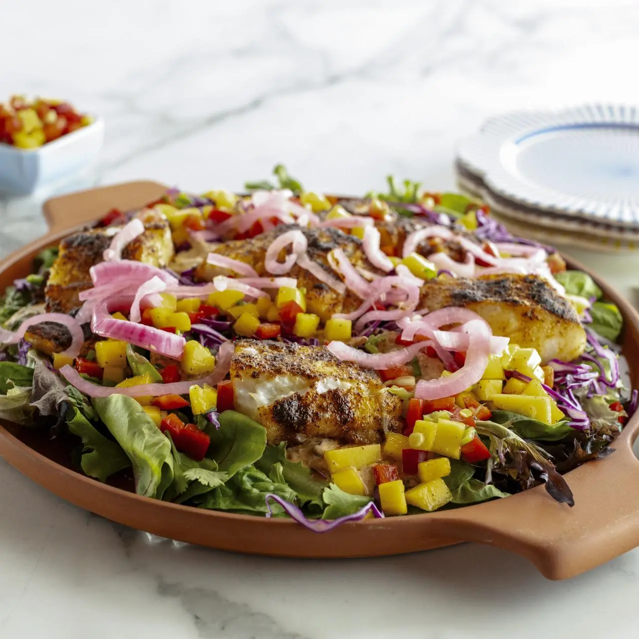 Fish Taco Salad Air Fryer Fish Taco Salad Bowls