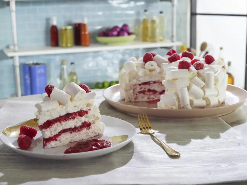 Raspberry and Cream Concorde Cake Recipe | Geoffrey Zakarian | Food Network