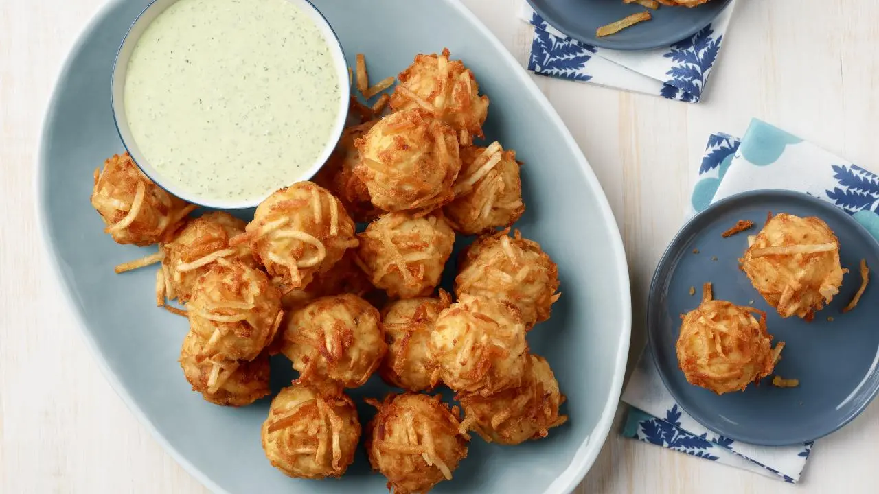 Hash Brown Potato Pom Poms Recipe | Food Network Kitchen | Food Network