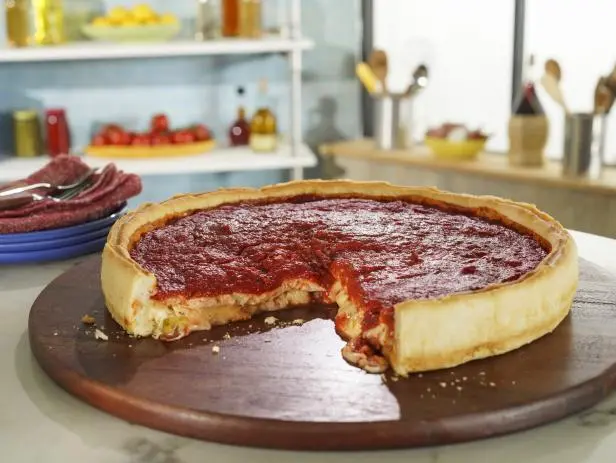 Authentic Chicago-Style Stuffed Deep-Dish Pizza Recipe | Jeff Mauro ...