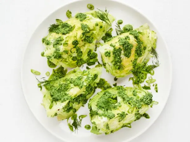 Iceberg Wedges With Herbed Tahini Dressing Recipe | Food Network ...