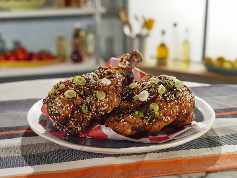 Honey Fried Turkey Legs with Japanese BBQ Sauce Recipe | Jeff Mauro ...