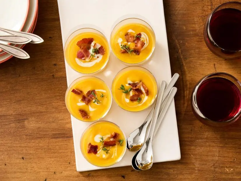 Butternut Squash Soup Shooters Recipe | Jet Tila | Food Network