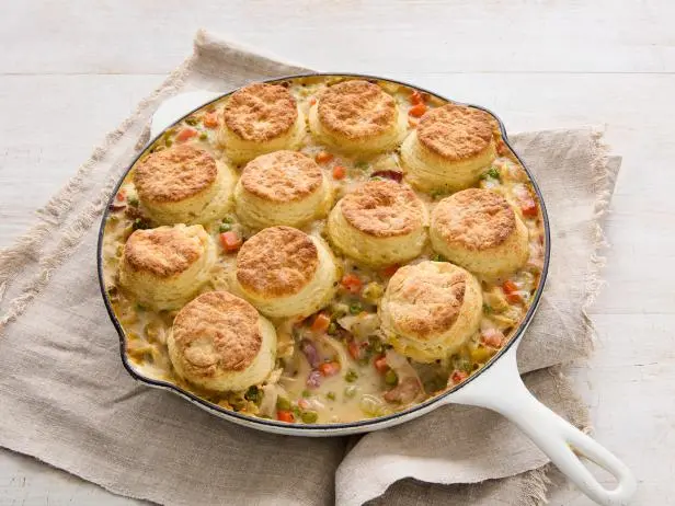 Chicken Pot Pie with Cheddar Biscuits Recipe | Food Network Kitchen ...