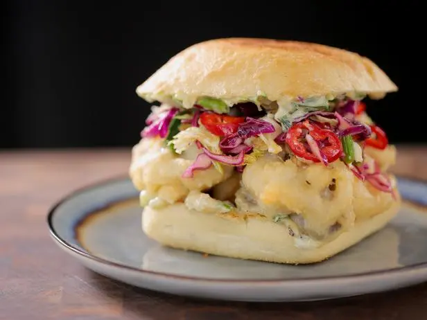 Tempura Mushroom Burgers Recipe | Guy Fieri | Food Network