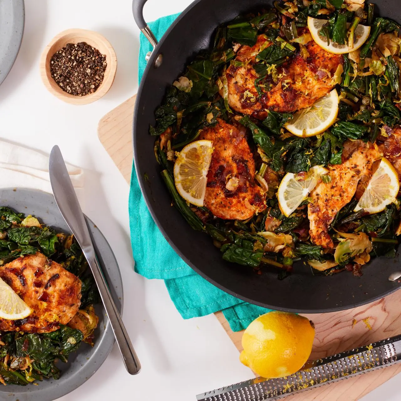 how to cook kale with chicken