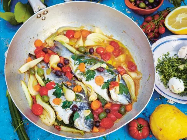 Fish in Crazy Water Recipe | Jamie Oliver | Food Network