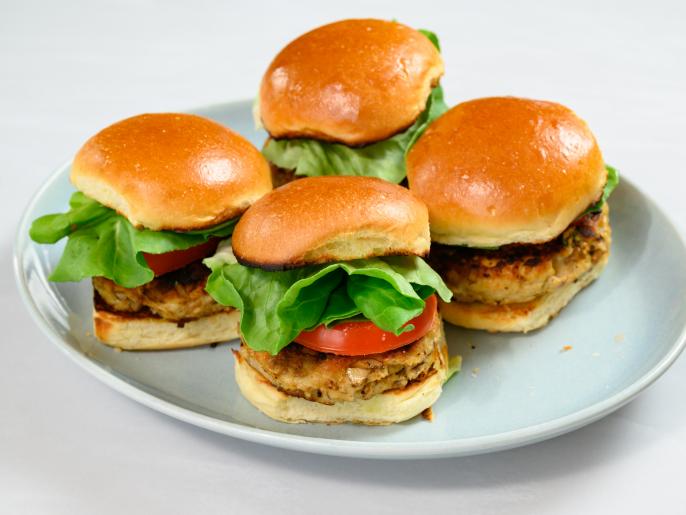 Chicken Mushroom Burgers Recipe | James Briscione | Food Network